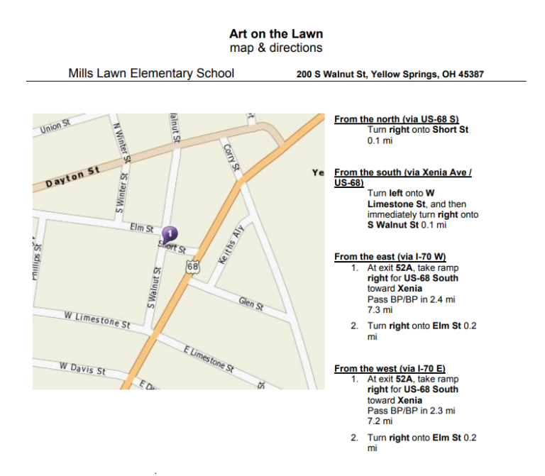 MAP AND DIRECTIONS TO AOL